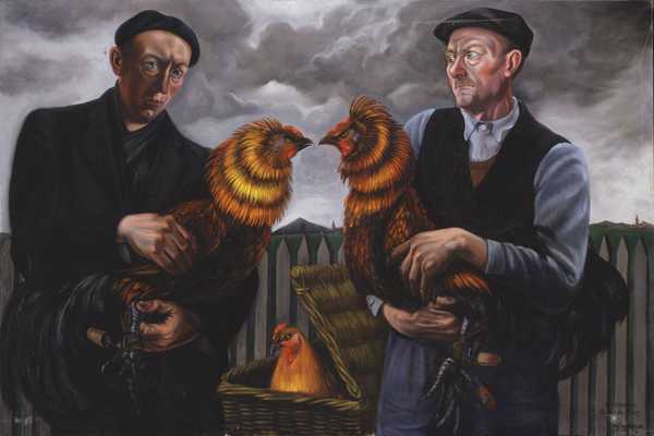 ‘The Cock Fighters‘, André Fougeron, 1950 | Tate