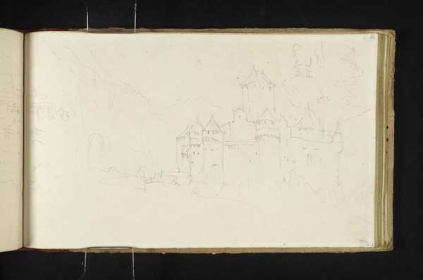 ‘Three Sketches: The Castle of Chillon, Chatelard Castle in the Val d ...