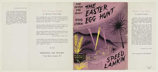 Printed book jacket for ‘The Easter Egg Hunt’ by Speed Lamkin, designed ...