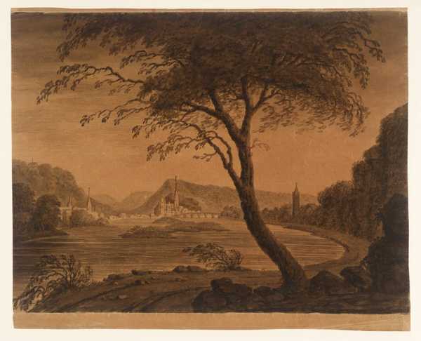 ‘A Town beyond a Lake‘, manner of Alexander Cozens | Tate