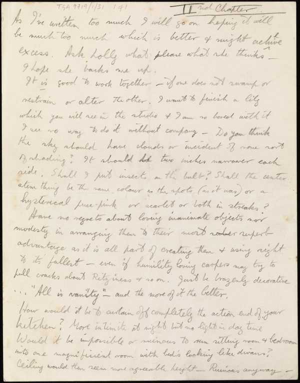 Part of a letter from John Banting to Humphrey Spender, titled ‘Second ...