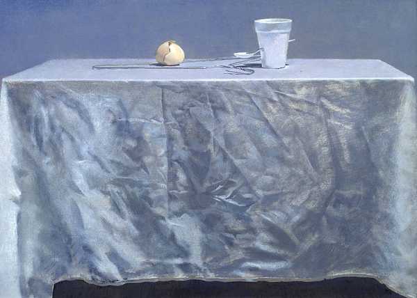 ‘Still Life with Plastic Cup and Spoon‘, David Tindle, 1974 | Tate