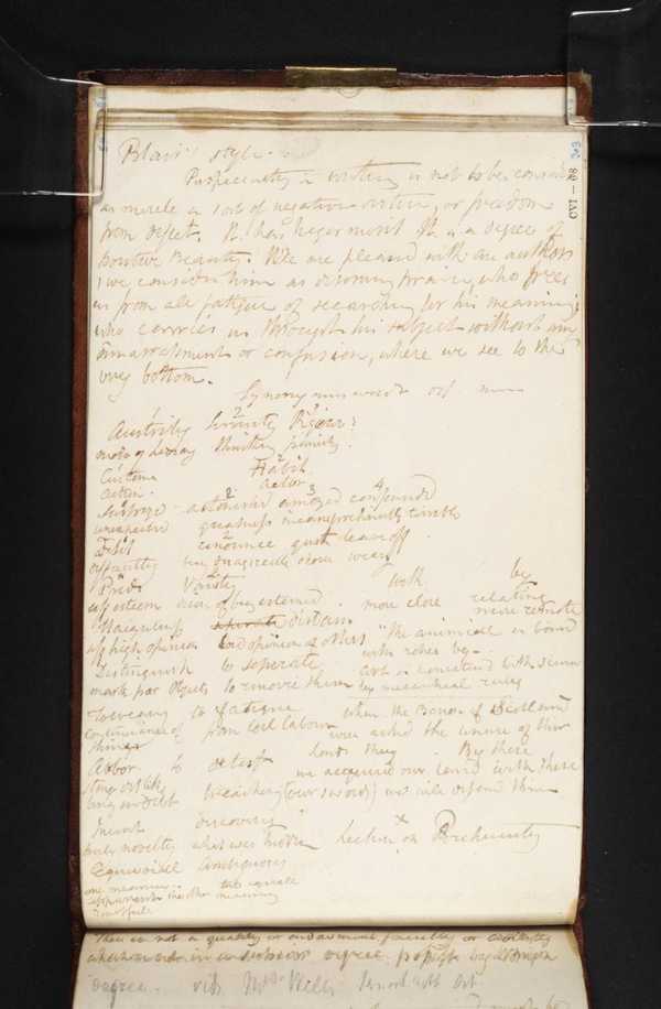 ‘Notes on Grammar (Inscriptions by Turner)‘, Joseph Mallord William ...