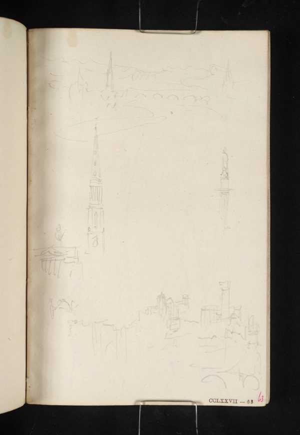 ‘Sketches of Edinburgh: St Andrew’s Church, Melville Monument, Calton ...