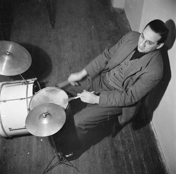Photograph of Tony Crombie performing on drums‘, Nigel Henderson ...