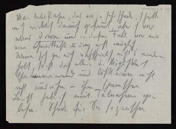 Letter from Max Beckmann‘, Max Beckmann, recipient: Marie-Louise Von ...
