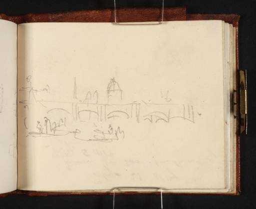 ‘Bridge, with Boats‘, Joseph Mallord William Turner, c.1817–18 | Tate