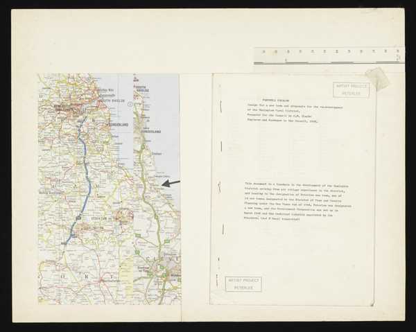 ‘Map of the North East coast of England with an arrow pointing to ...