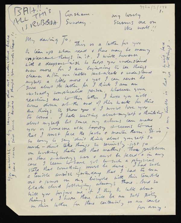 Letter from Kenneth Armitage to Joan Moore, addressed Corsham‘, Kenneth ...
