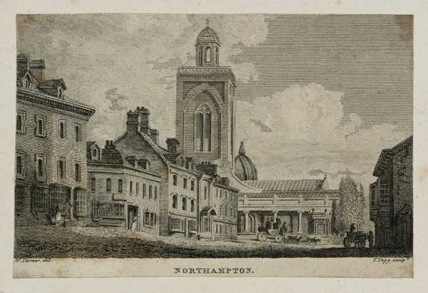 ‘Northampton, engraved by Tagg‘, after Joseph Mallord William Turner ...