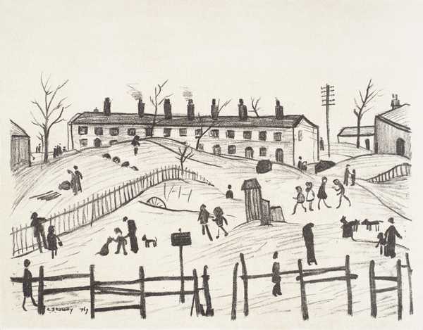 ‘Winter in Broughton‘, L.S. Lowry, 1969–72 | Tate