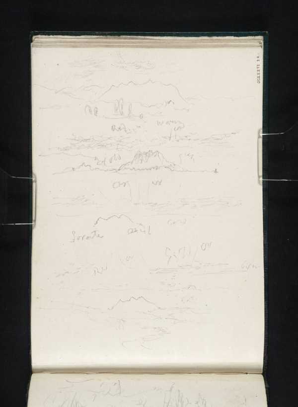 ‘Views of Mount Soratte at Sunset, with Colour Annotations‘, Joseph ...