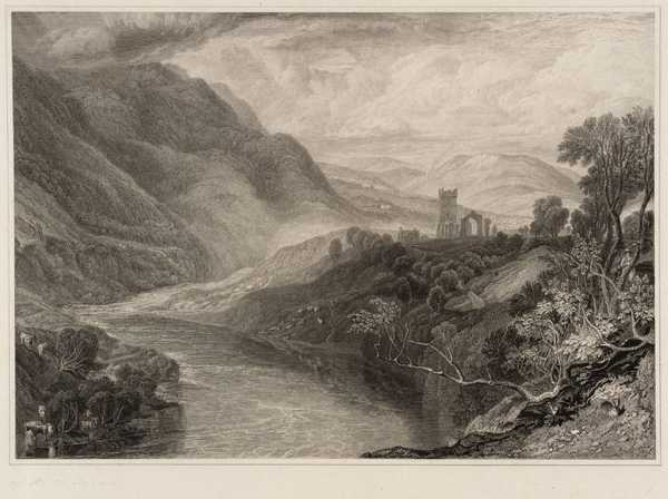 ‘Merrick Abbey, Swaledale‘, after Joseph Mallord William Turner, 1822 ...