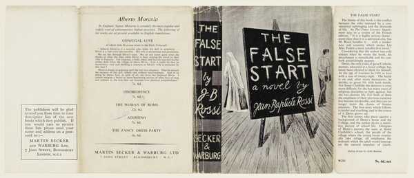 Printed book jacket for ‘The False Start’ by Jean Baptiste Rossi ...