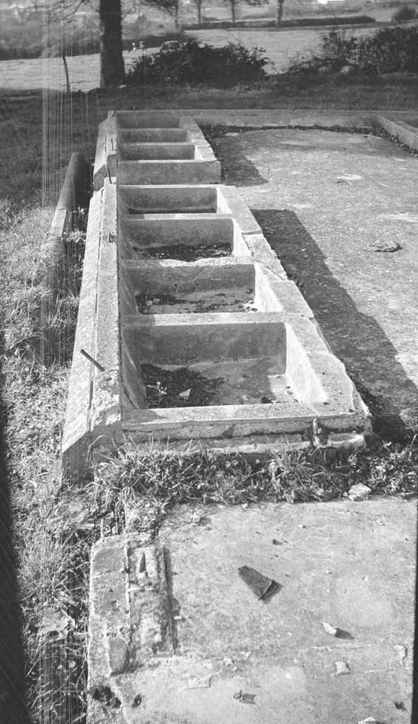 Black and white negative, a concrete trough in a field‘, Paul Nash, [c ...