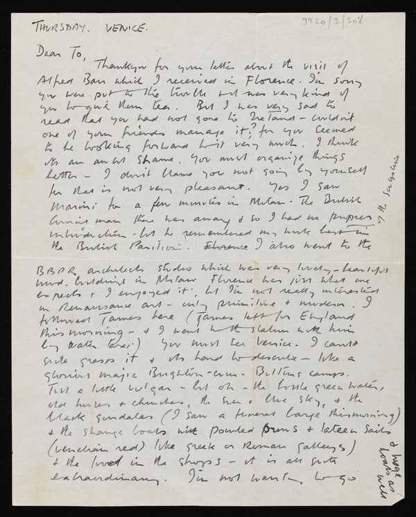 Letter from Kenneth Armitage to Joan Moore‘, Kenneth Armitage ...