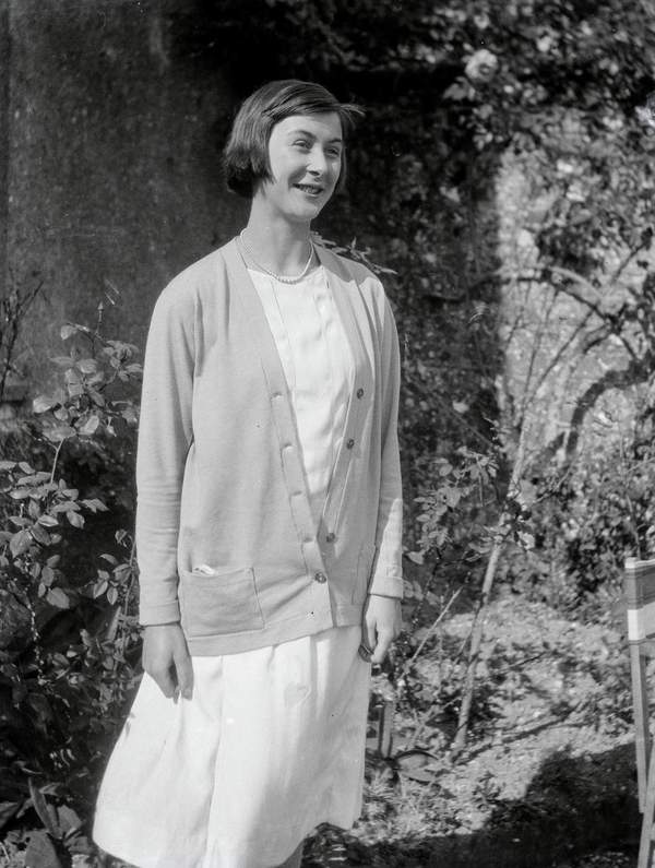 Black and white negative of Rachel McCarthy smiling outdoors at ...