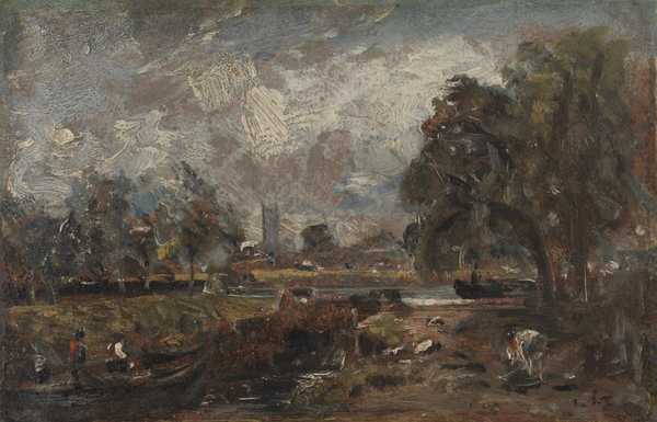 ‘Dedham Lock‘, John Constable, c.1820 | Tate