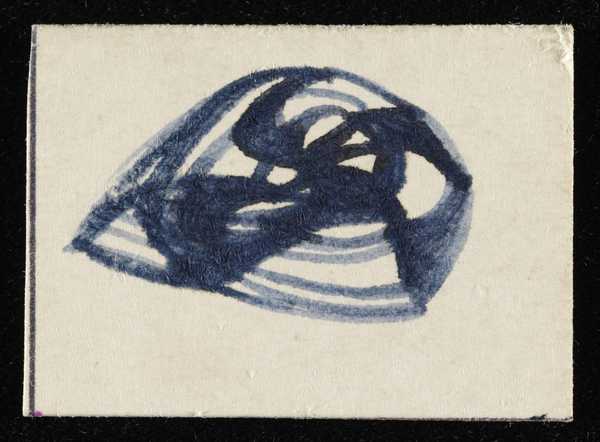 Contents of a packet labelled ‘Graphomania: mixed colours, pencil, blue ...