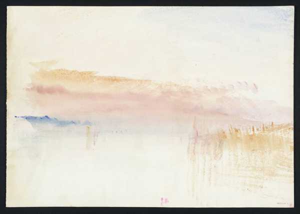 ‘River: Sunset‘, Joseph Mallord William Turner, 1844 | Tate