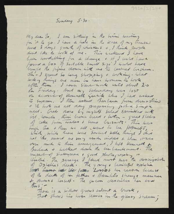 Letter from Kenneth Armitage to Joan Moore‘, Kenneth Armitage ...