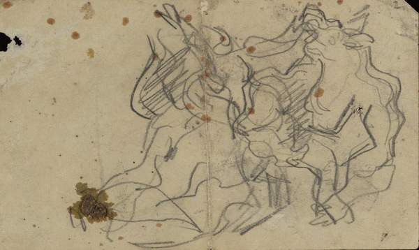 Two sketches for ‘Prometheus Killing Vulture’ by Jacques Lipchitz ...