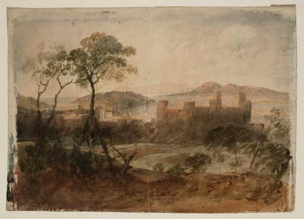 ‘Looking down on Conway Castle, from the South-East‘, Joseph Mallord ...