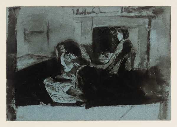 ‘Trenana Cornwall: An Indoor Scene‘, John William Inchbold, 1862 | Tate