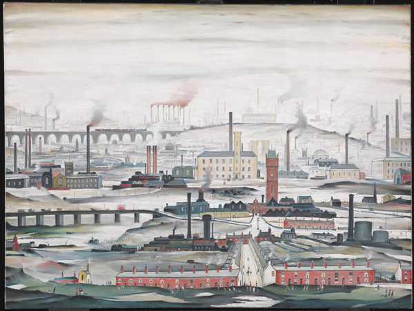 ‘Industrial Landscape‘, L.S. Lowry, 1955 | Tate