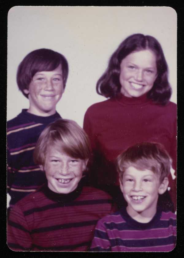 Photograph of four smiling children, three boys and one girl‘, Unknown ...