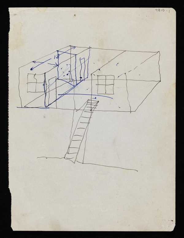 Untitled drawing of three rooms approached by a ladder‘, Francis Bacon ...