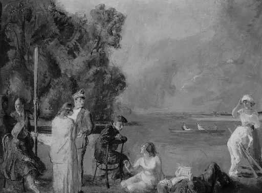 ‘By the Lake‘, Rodney J. Burn, 1922 | Tate
