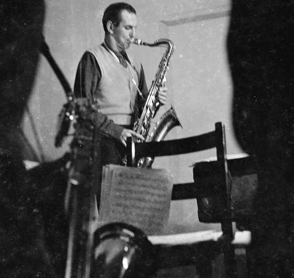 Photograph of Ronnie Scott performing on saxophone‘, Nigel Henderson ...