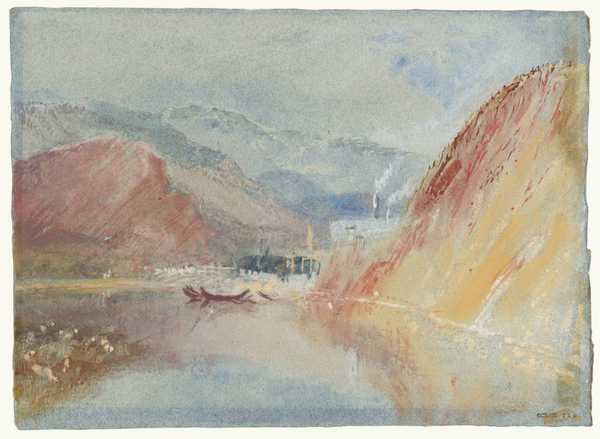 ‘The Iron Forges of Quint‘, Joseph Mallord William Turner, c.1839 | Tate