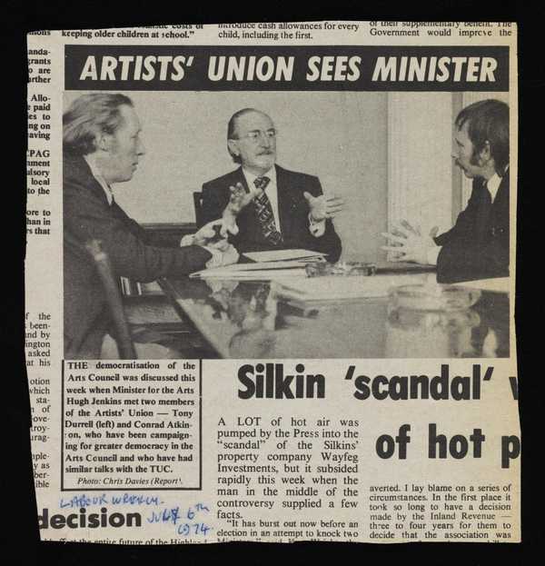 Box file labelled, ‘Artists Union (1) 1971-74. Women’s workshop ...