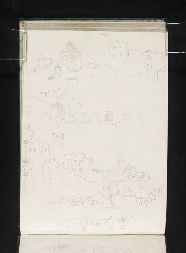 ‘Views of Viterbo, with the Porta Fiorentino and Palazzo Comunale ...