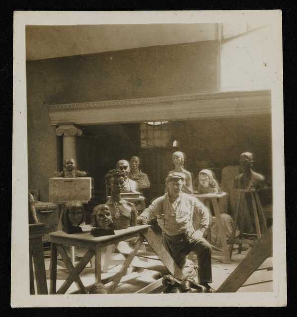 Photograph of Jacob Epstein in his studio‘, Anonymous‘, Anonymous ...