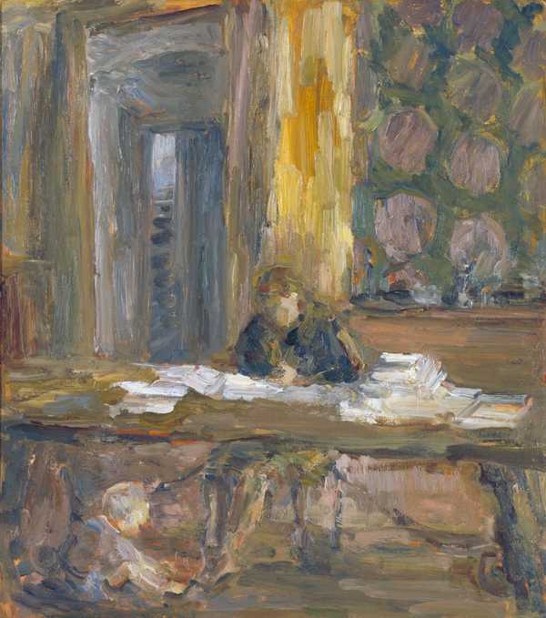 ‘Paule and Rémi in the Dining Room‘, John Lessore, 1964 | Tate