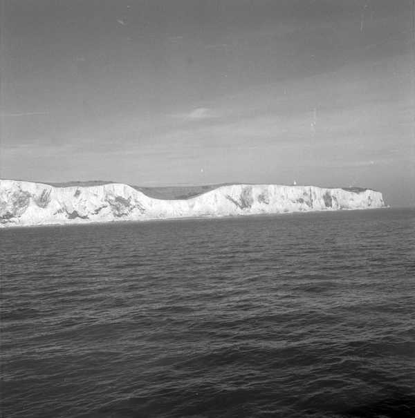 Photograph of the Dover Cliffs taken from the English Channel, Kent ...