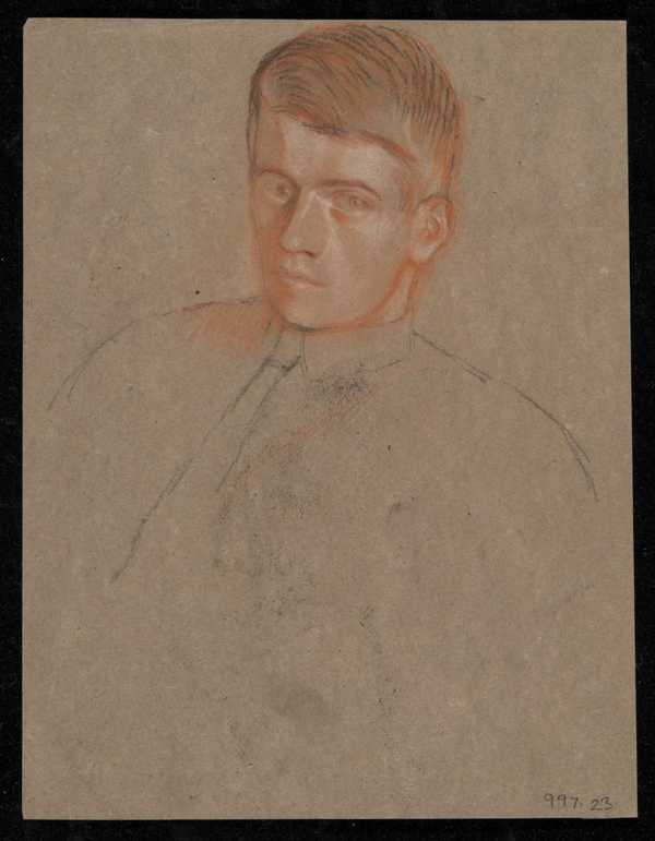 Study of head and shoulders of a young man‘, Sir William Rothenstein ...