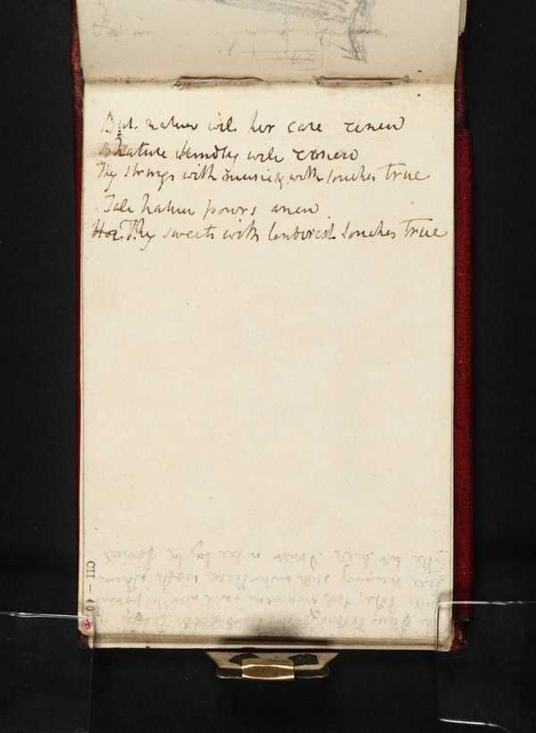 ‘Verses (Inscriptions by Turner)‘, Joseph Mallord William Turner, c ...