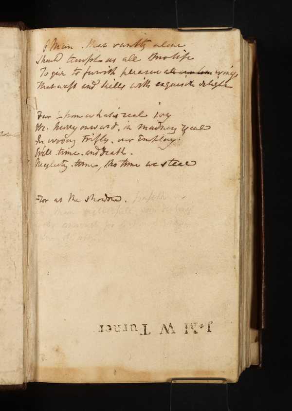 ‘Inscription by Turner: A Draft of Poetry‘, Joseph Mallord William ...