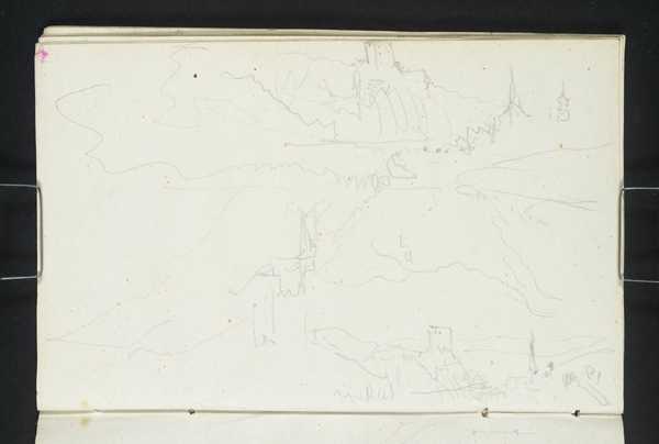 ‘Three Sketches of Castles‘, Joseph Mallord William Turner, 1844 | Tate