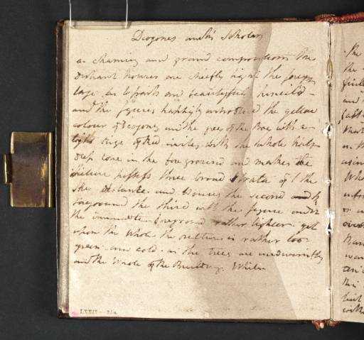 ‘Commentary on Nicolas Poussin’s ‘Landscape with Diogenes’ (Inscription ...