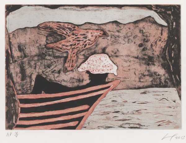 ‘Cave Boat Bird (Saut D’Eau)‘, Peter Doig, 2013 | Tate