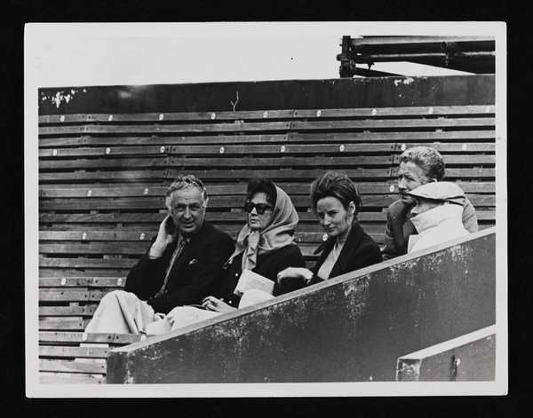 Photograph of Sir Martyn Beckett, Lady Beckett, Dorothy Kalman, Andreas ...