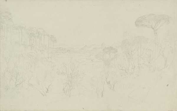 ‘Stone Pines on Monte Mario, with a View of Rome from near the Villa ...