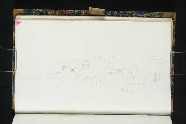 ‘Buildings beside Lake‘, Joseph Mallord William Turner, c.1841–2 | Tate