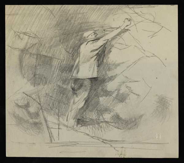 Drawing of a man reaching out for something‘, Keith Vaughan, [1939–45 ...
