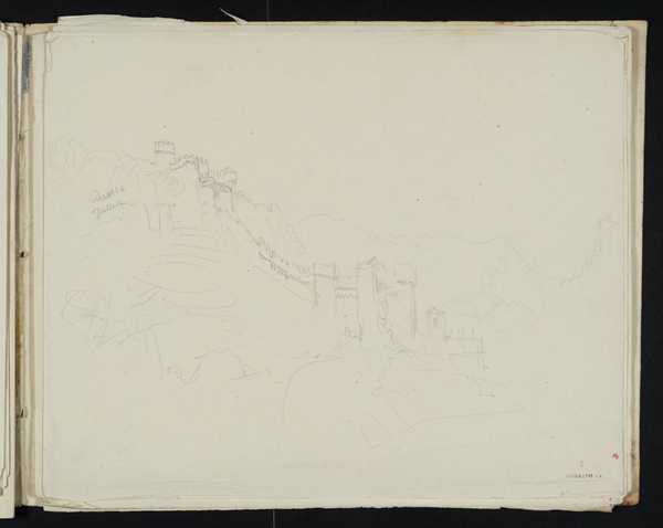 ‘Fortifications on Mountain-Side. ?Querto Fullate [Turner]‘, Joseph ...